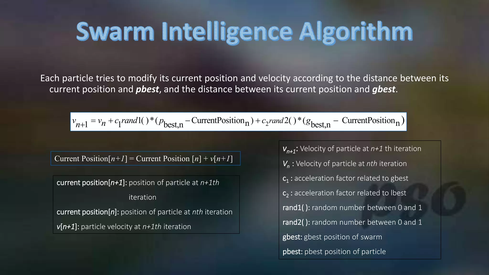 Particle Swarm Optimization | PPTX
