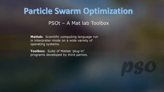 Particle Swarm Optimization | PPTX