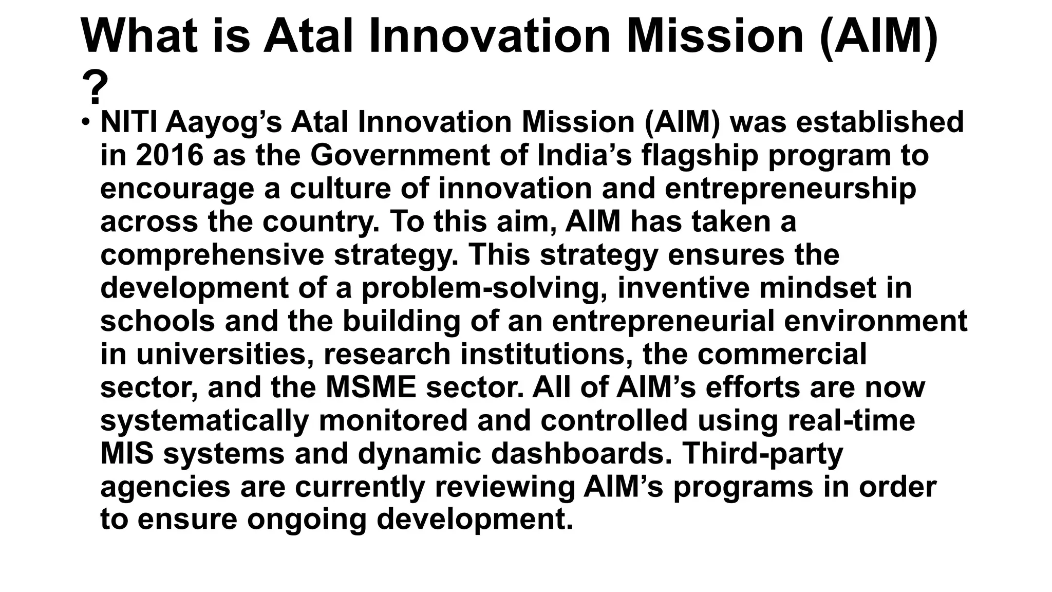 Atal Innovation Mission | PPTX