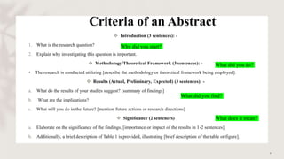 How to Develop an Abstract: Crafting Impactful Summaries | PPTX