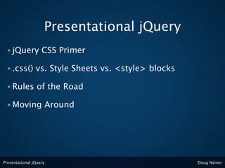 Presentational jQuery | ZIP | Web Development | Internet