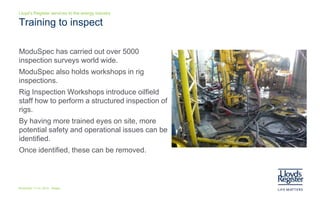 Rig Inspection Training overview | PPTX