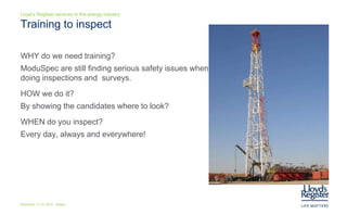Rig Inspection Training overview | PPTX