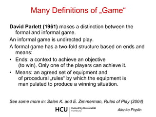 Games and Serious Games in Urban Planning: Study Cases | PPT
