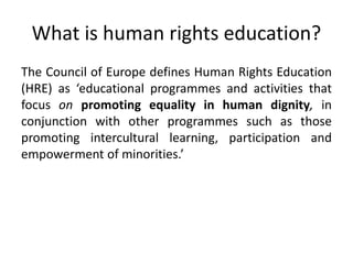 Human Rights Education | PPT