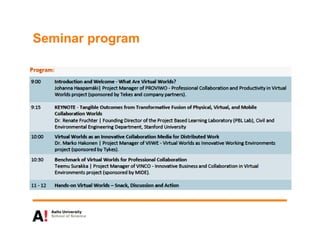 All things virtual seminar | PDF