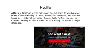 Presentation amazon, NRD bazar, Netflix, YouTube | PPTX