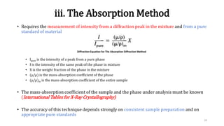 X-Ray Diffraction - Qualitative and Quantitative Analysis | PPTX ...
