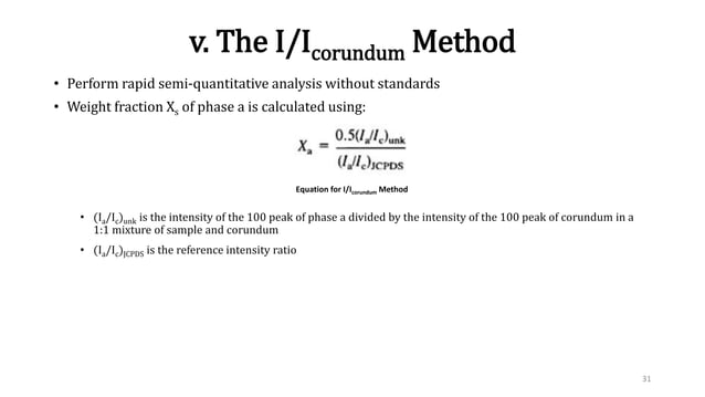X-Ray Diffraction - Qualitative and Quantitative Analysis | PPTX ...