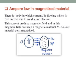 Ampere law in magnetized material presentation | PPTX