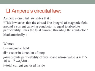Ampere law in magnetized material presentation | PPTX