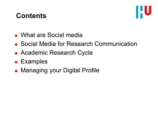 Social Media for Research Communication | PPT