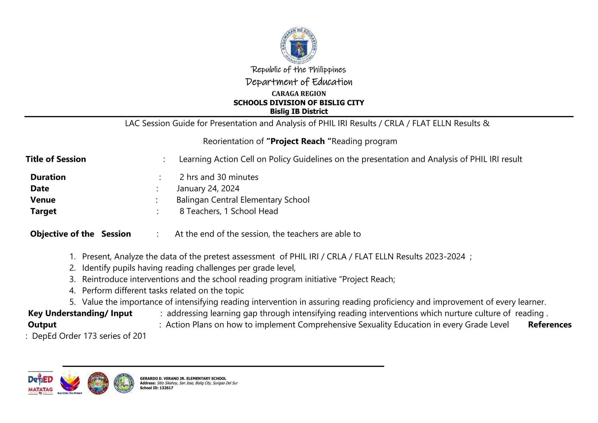 Presentation and Analysis of PHIL IRI Results CRLA FLAT ELLN Results.docx
