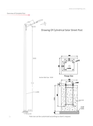 Cylindrical &vertical solar led street light for government project | PDF