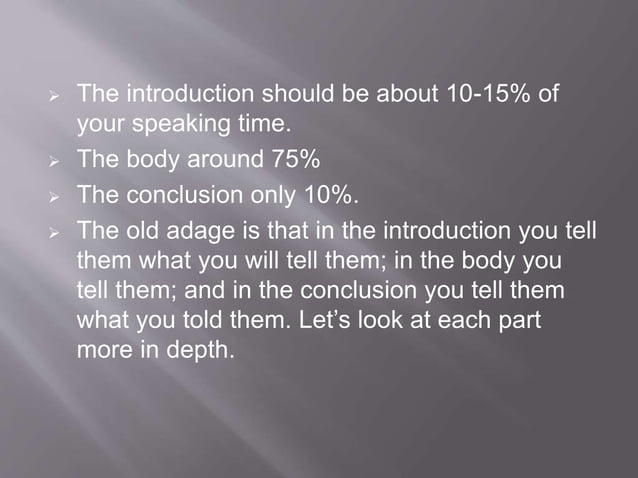 Presentation and parts of presentation | PPTX