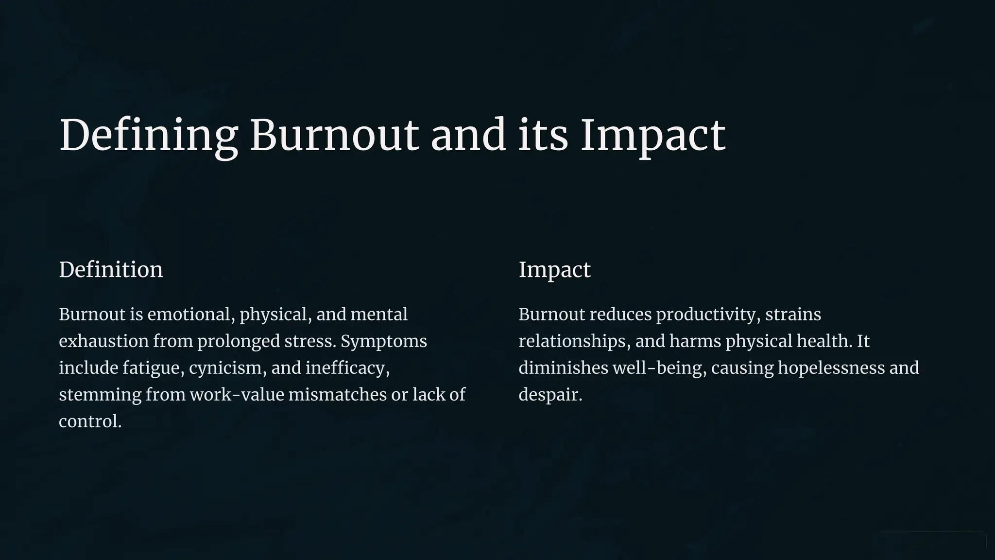 presentation ang 2025 burnout recognizing | PDF