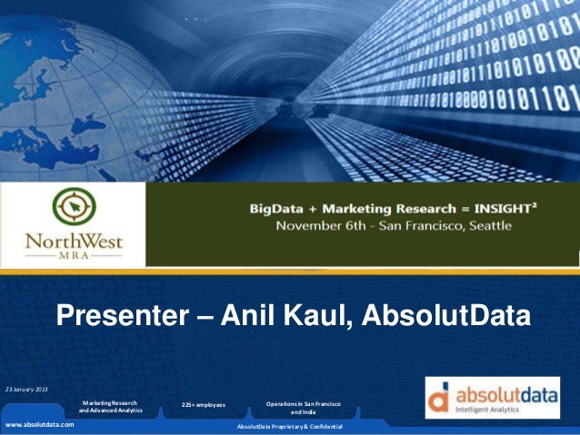 Big Data & Marketing Research by AbsolutData's Anil Kaul