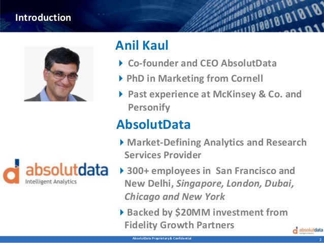 Big Data & Marketing Research by AbsolutData's Anil Kaul