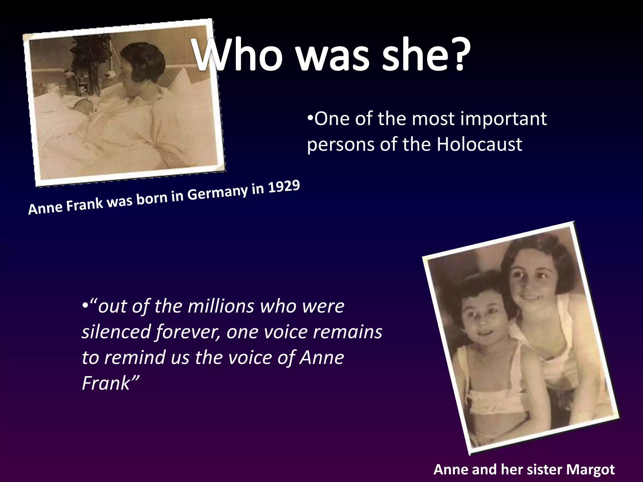 Presentation anne frank final corrected | PPT