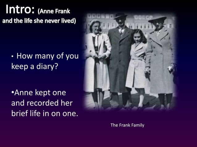 Presentation anne frank final corrected | PPT