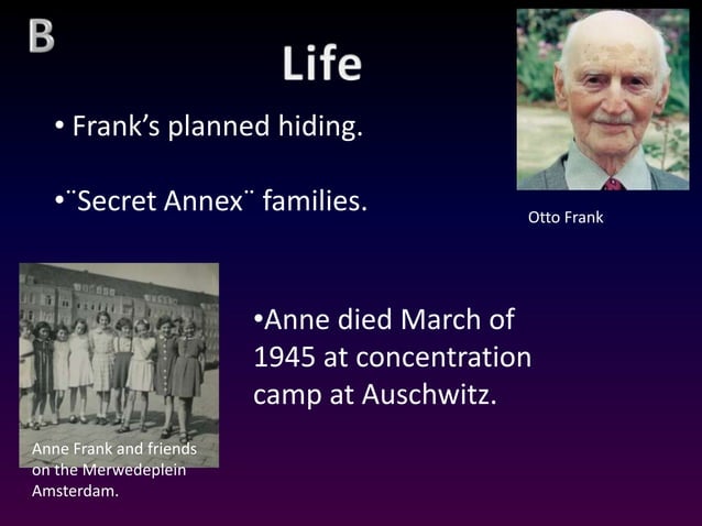 Presentation anne frank final corrected | PPT