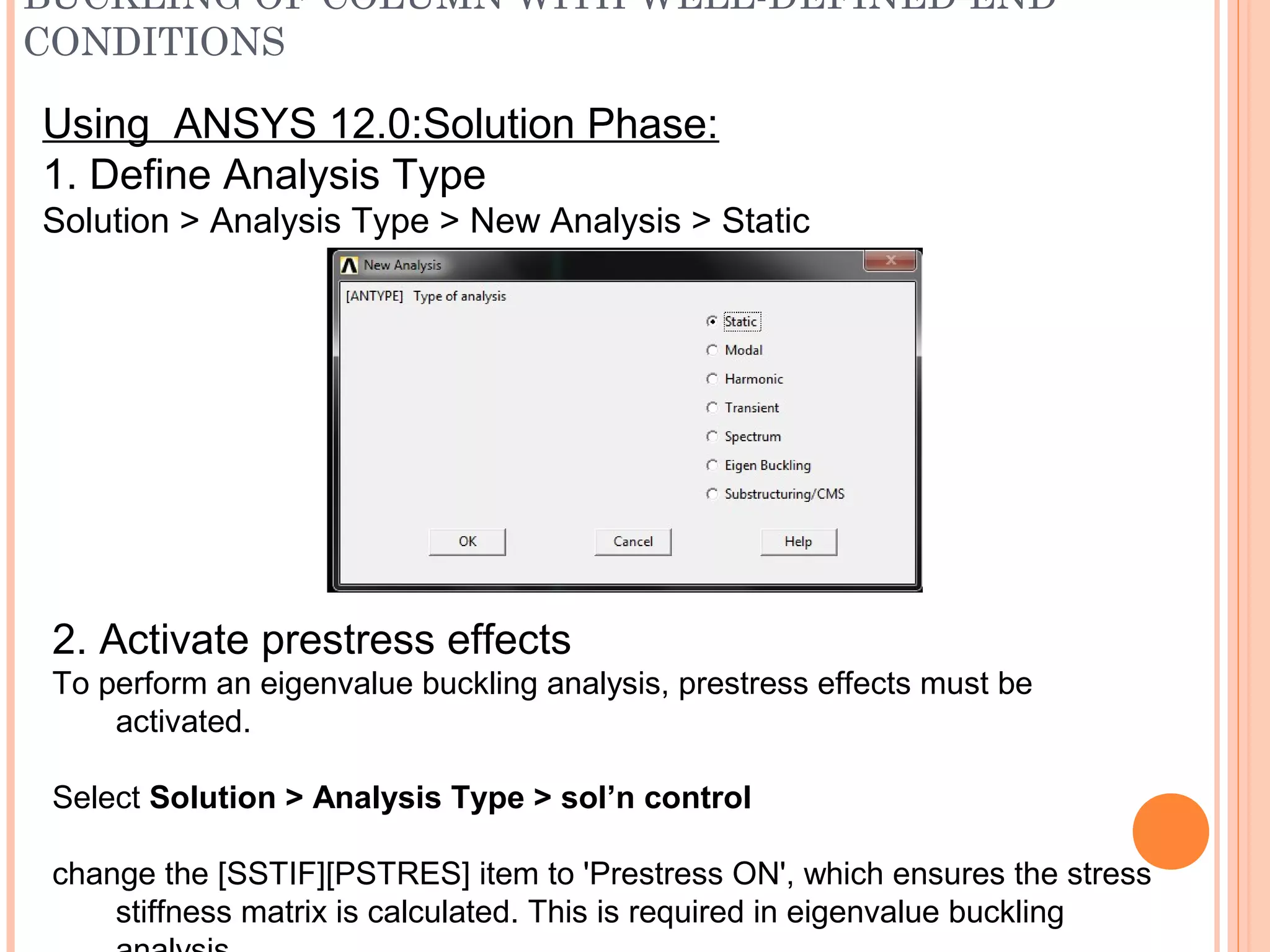 Buckling Analysis in ANSYS | PPT | Physics | Science