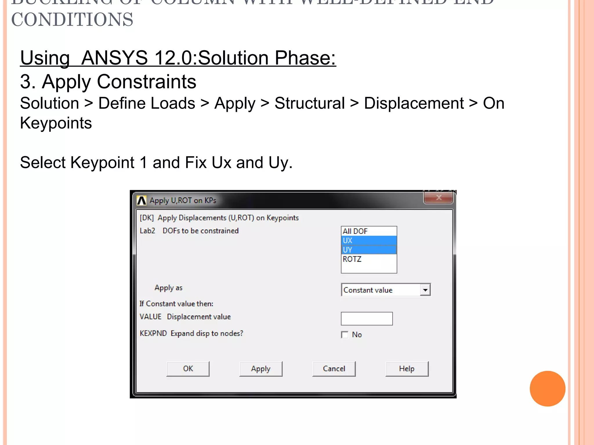 Buckling Analysis in ANSYS | PPT | Physics | Science