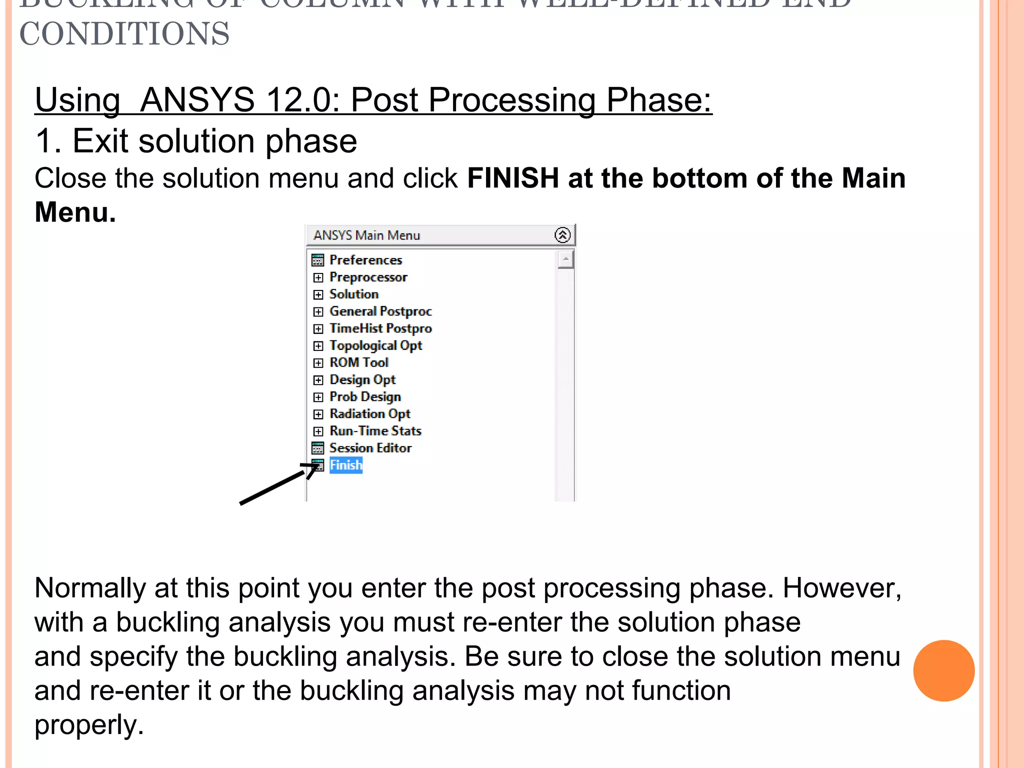 Buckling Analysis in ANSYS | PPT | Physics | Science