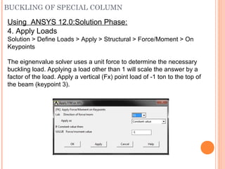 Buckling Analysis in ANSYS | PPT