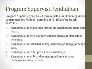 Presentation supervisi pendidikan | PPTX