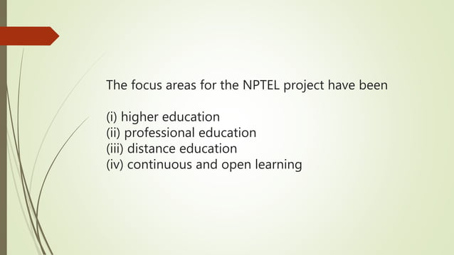 NPTEL | PPTX | Education
