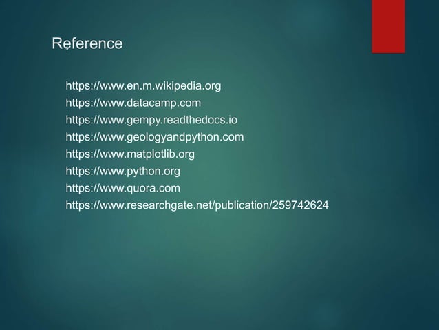 APPLICATION OF PYTHON IN GEOSCIENCE | PPTX | Programming Languages ...