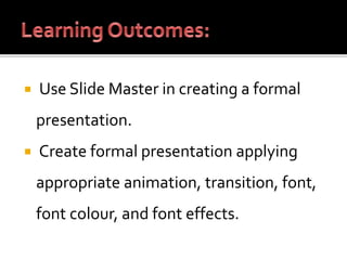 Presentation application software | PPT