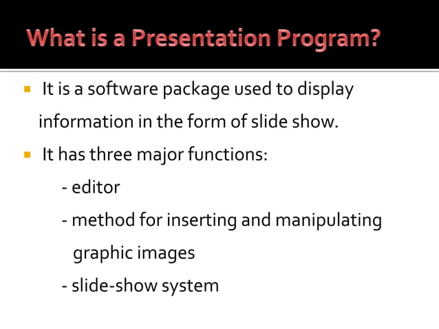 Presentation application software | PPT
