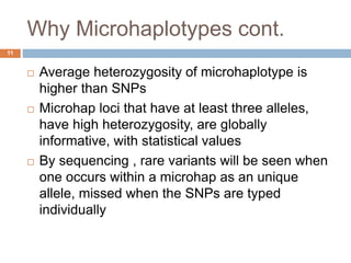 Microhaplotype, A Powerful New Type of Genetic Marker | PPSX