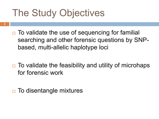 Microhaplotype, A Powerful New Type of Genetic Marker | PPSX