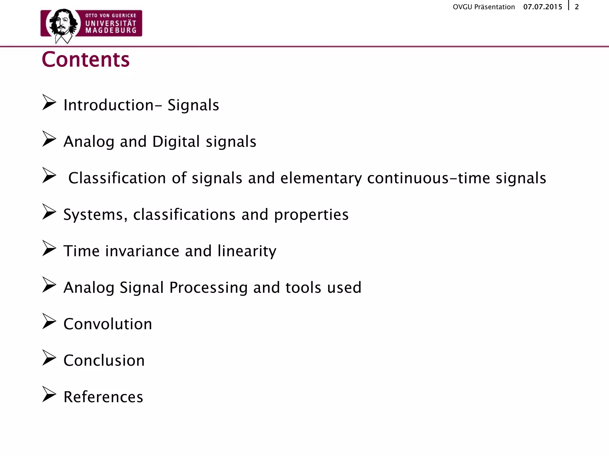 Continuous Time Analog Systems | PPT