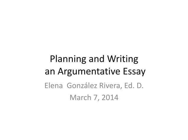 Presentation argumentative essay | PPT