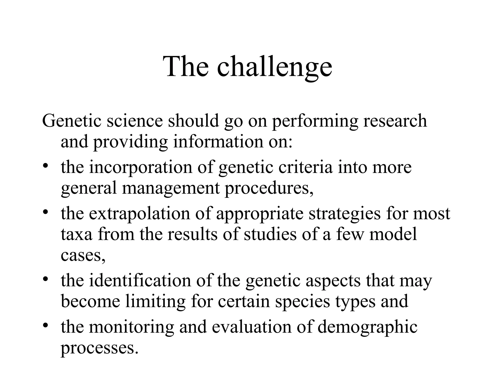 The genetic component of biodiversity in forest ecosystems | PPT