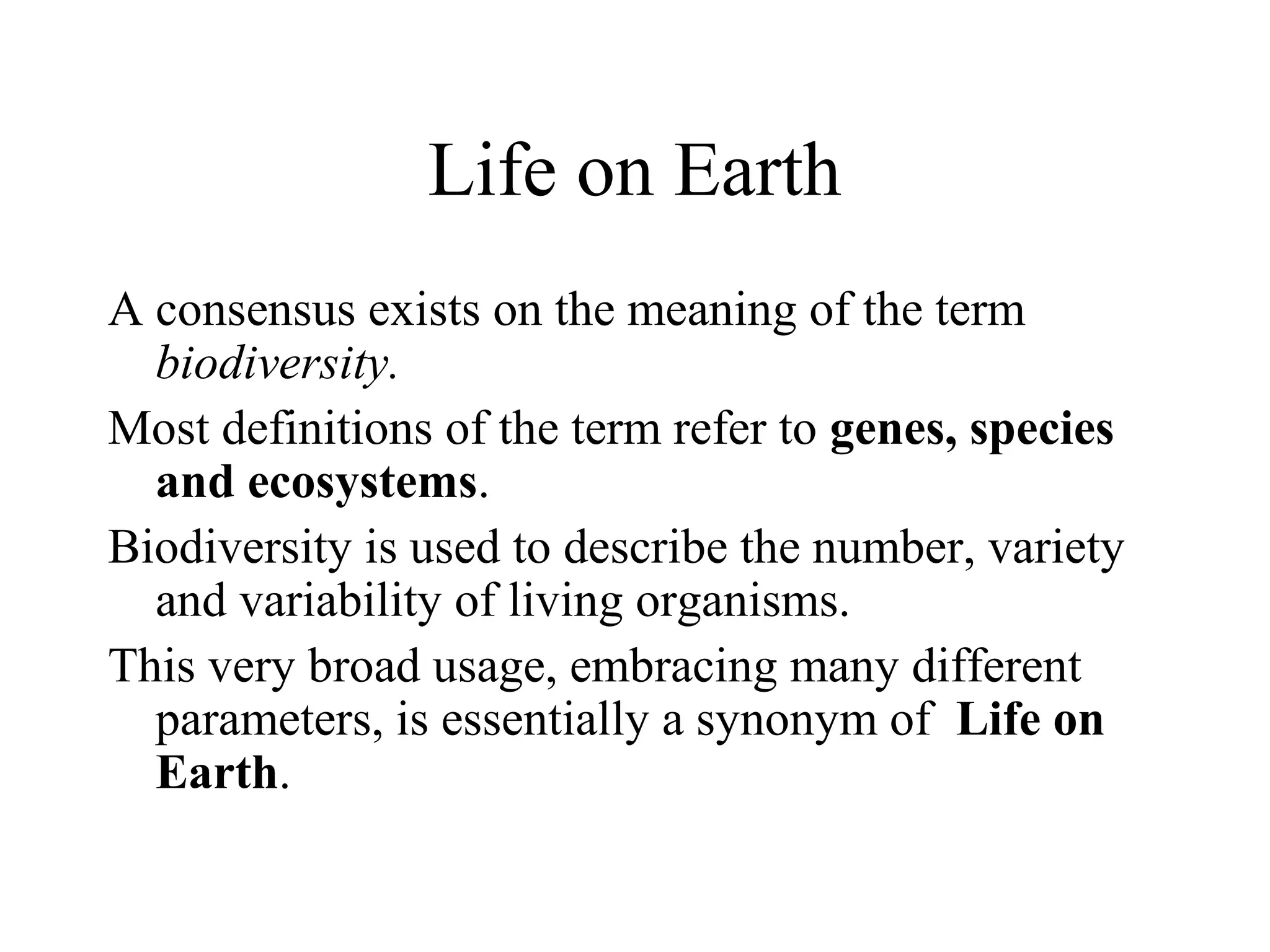 The genetic component of biodiversity in forest ecosystems | PPT