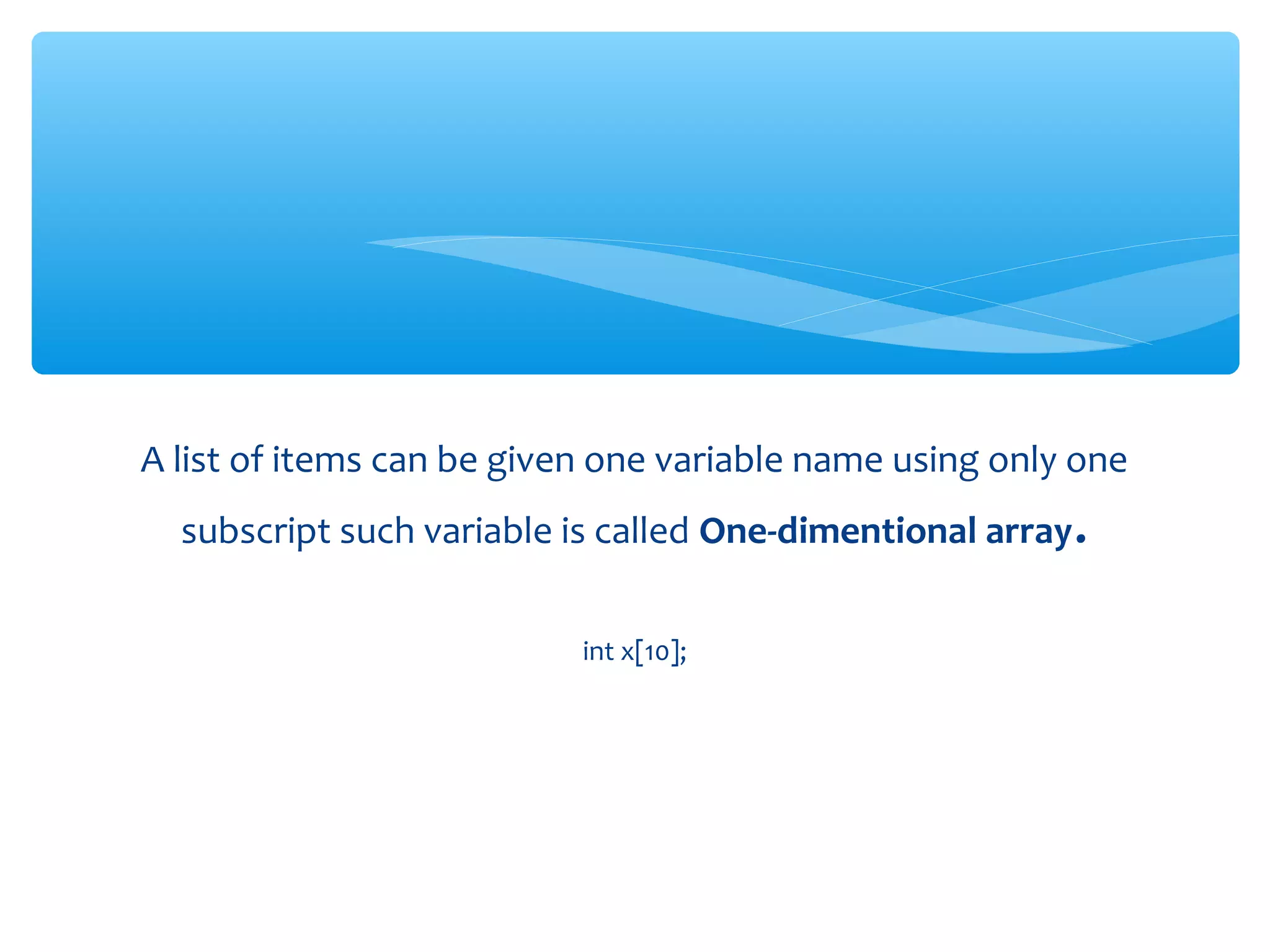 Presentation about arrays | PPT