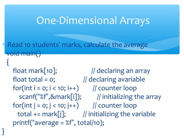 Presentation about arrays | PPT