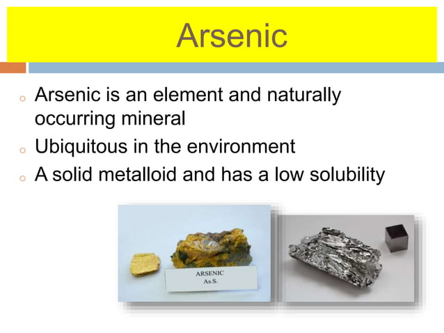 Toxicity of Arsenic | PPTX | Digestive Disorders | Diseases and Conditions