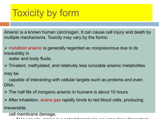 Toxicity of Arsenic | PPTX