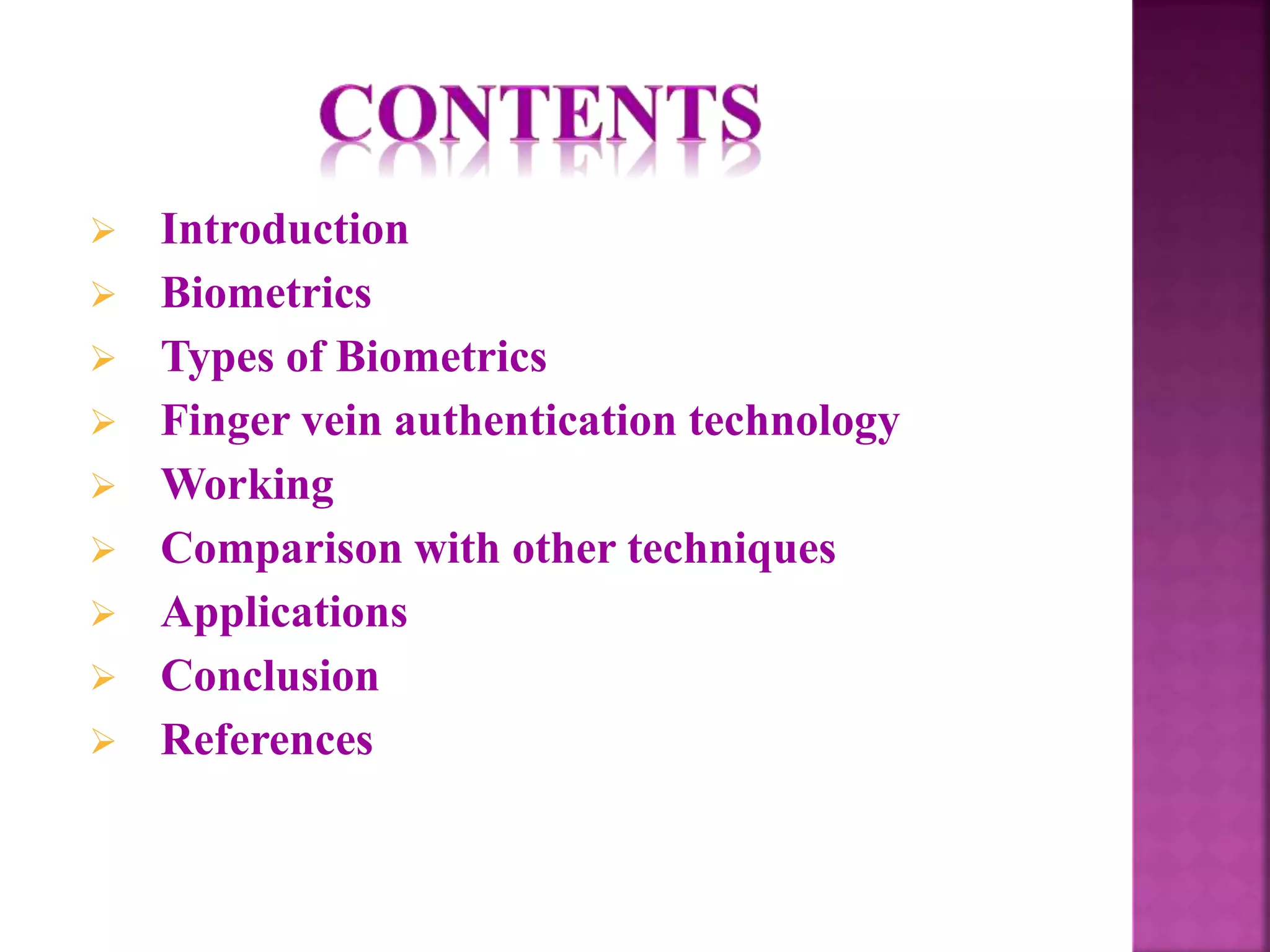 Presentation Fingervein Authentication | PPTX | Technology & Computing