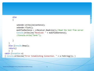TCP file upload server client example | PPTX