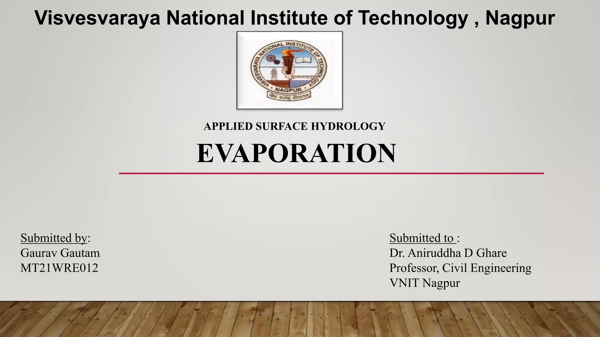 ATMOMETER AND PAN EVAPORATION | PPTX