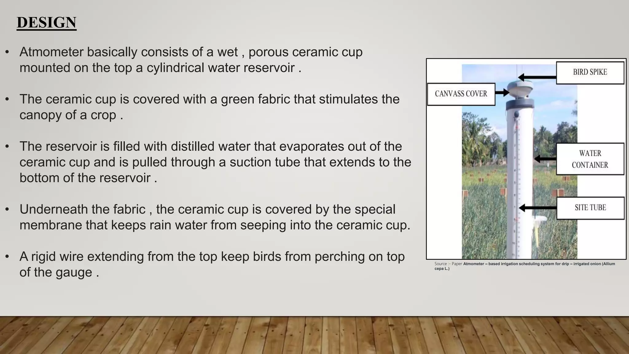 ATMOMETER AND PAN EVAPORATION | PPTX