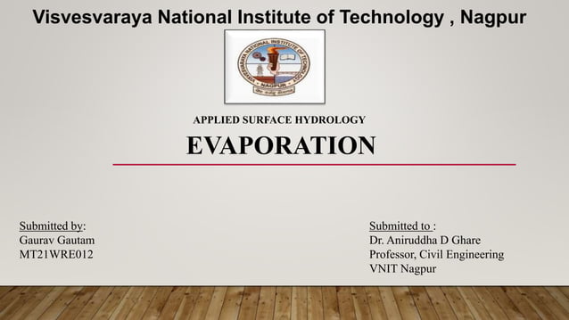 ATMOMETER AND PAN EVAPORATION | PPTX | Science
