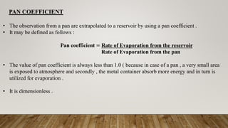 ATMOMETER AND PAN EVAPORATION | PPTX